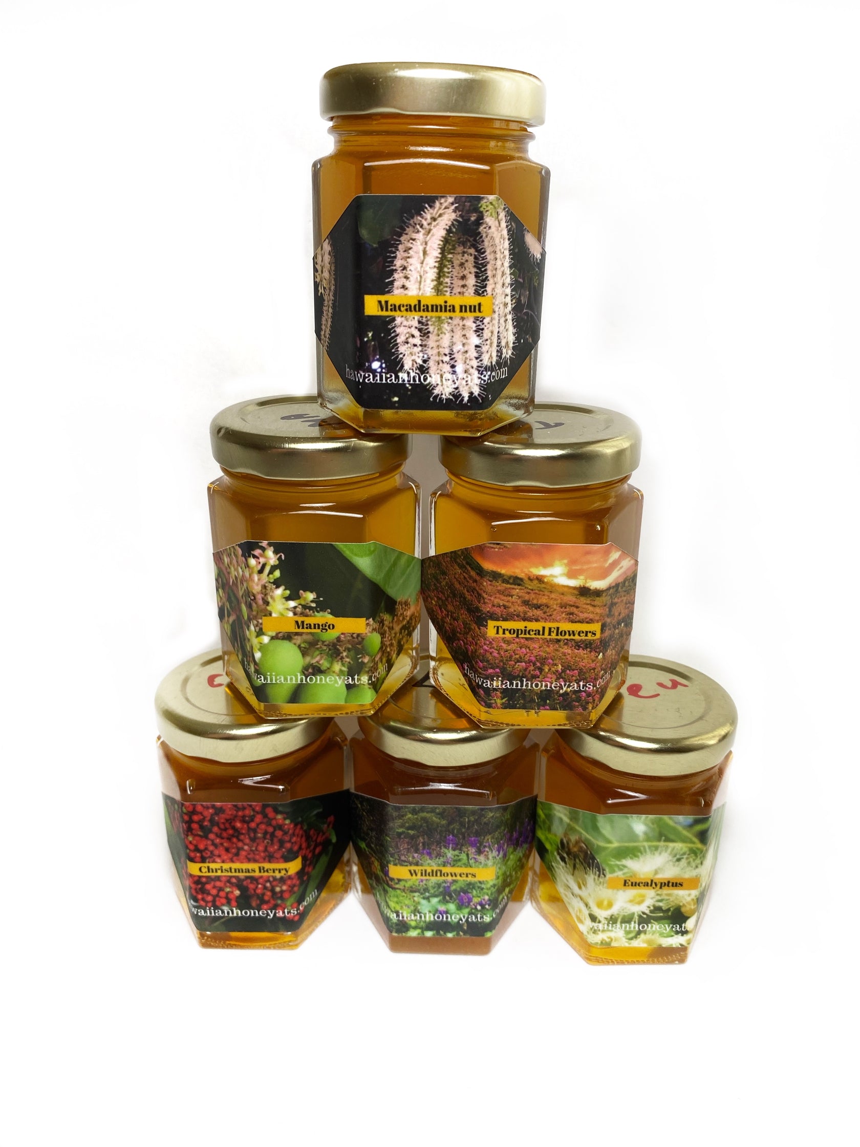 Sample Pack 4/5/6 jars (3oz each) – Hawaiian Honey AT&S