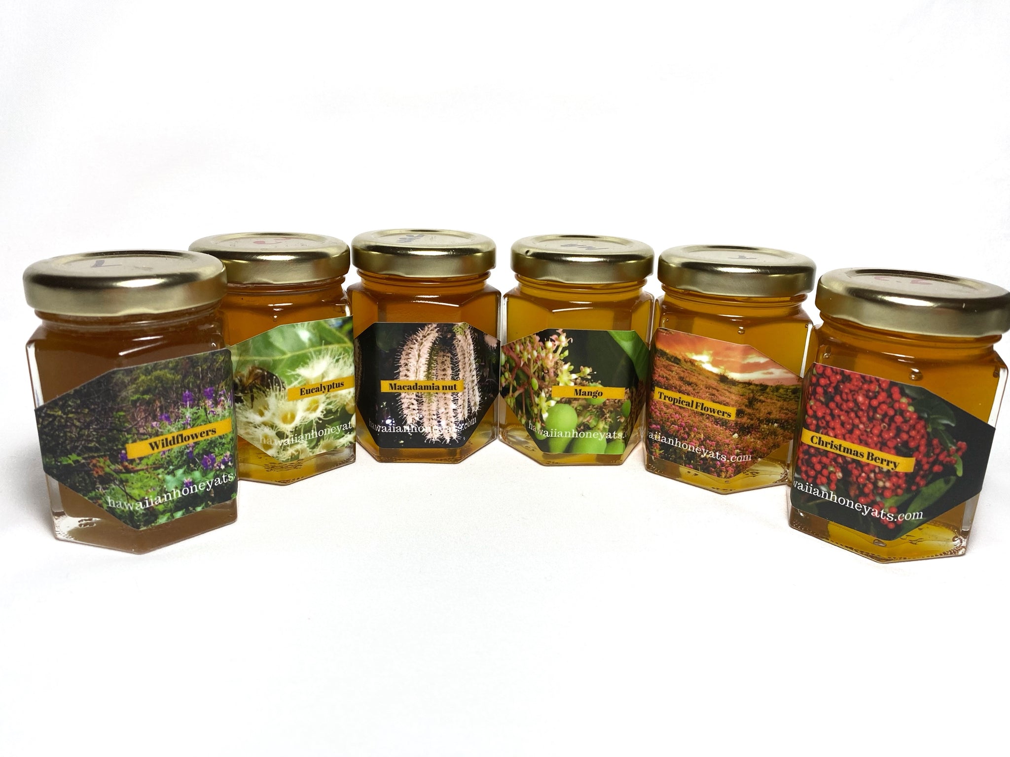 Sample Pack 4/5/6 jars (3oz each) – Hawaiian Honey AT&S